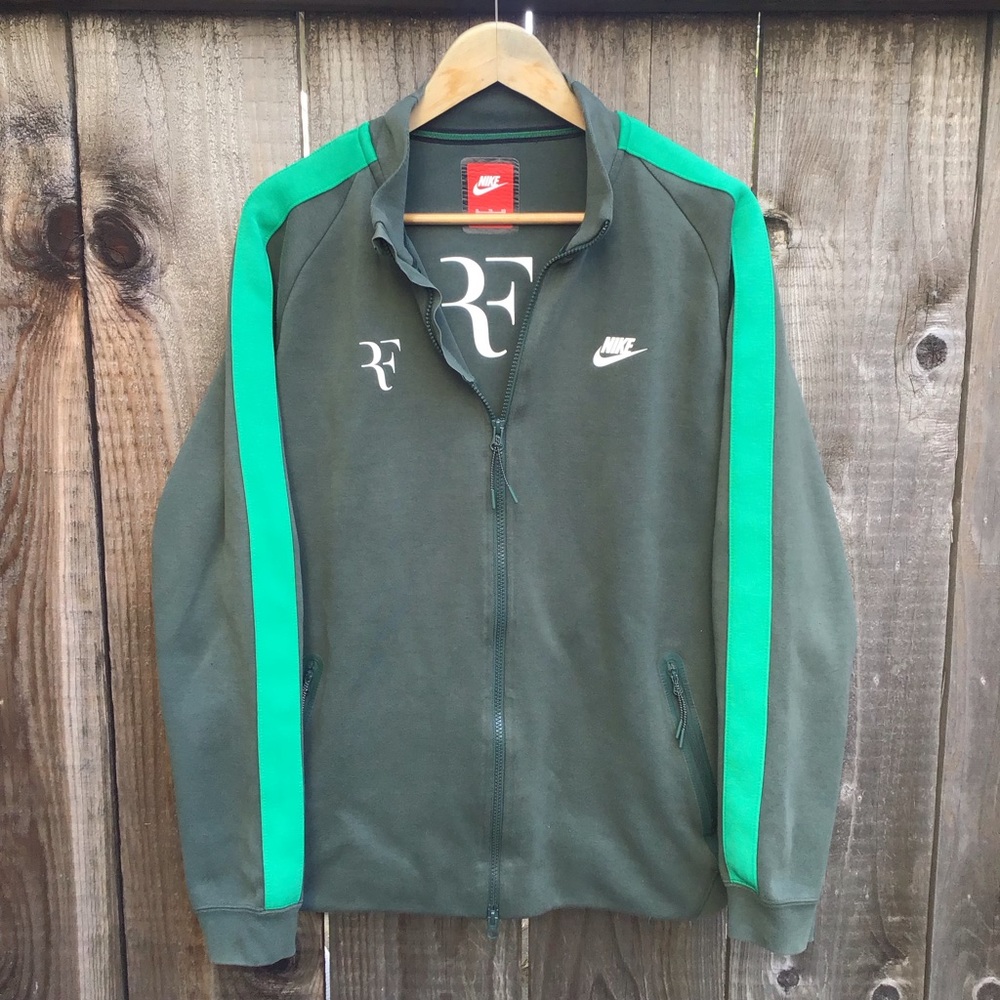 Nike Tech Fleece Rf Roger Federer Green Tennis Full Z… - Gem